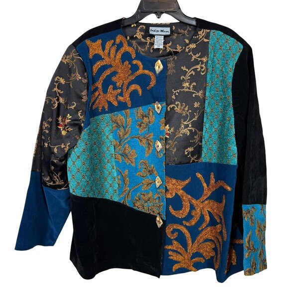 indigo moon | Jackets & Coats | Vintage Indigo Moon Jacket Size 2x Blue ...